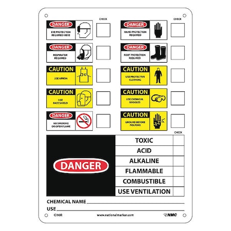 Nmc Chemical Id Label, Header: Danger CI10R | Zoro