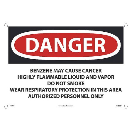 Nmc Danger Benzene May Cause Cancer Sign, D27AC D27AC | Zoro