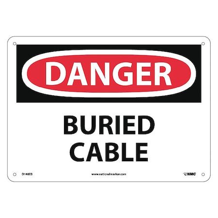 Nmc Danger Buried Cable Sign, D148EB D148EB | Zoro