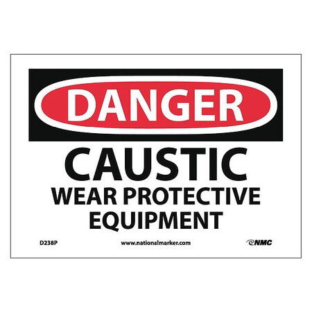 Nmc Danger Caustic Wear Protective Equipment, 7 in Height, 10 in Width ...
