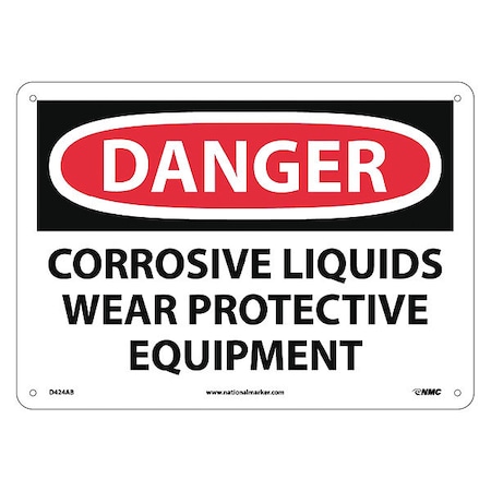 Nmc Danger Corrosive Liquids Sign, D424AB D424AB | Zoro