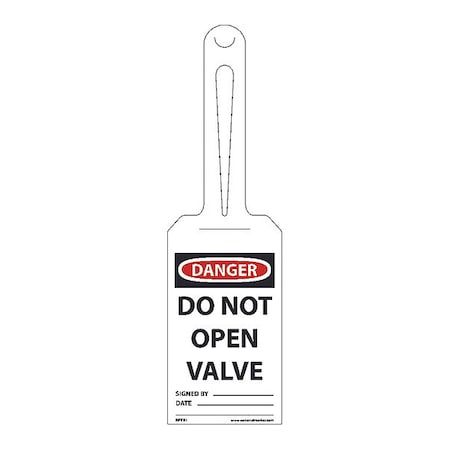Nmc Danger Do Not Open Valve Ez Hang Tag, Pk25 RPTH1 | Zoro