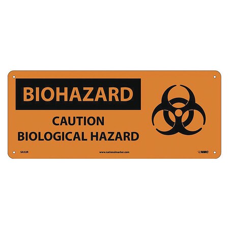 Nmc Biohazard Caution Biological Hazard Sign, SA52R SA52R | Zoro