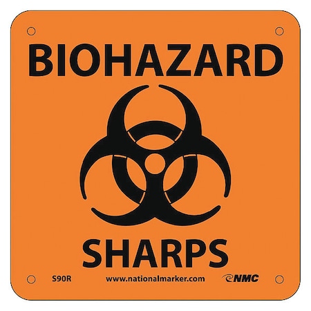 Nmc Biohazard Sharps Sign (S90R) | Zoro