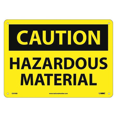 Nmc Caution Hazardous Material Sign, C676RB C676RB | Zoro
