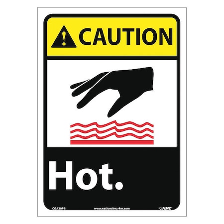 Nmc Caution Hot Sign, CGA30PB CGA30PB | Zoro