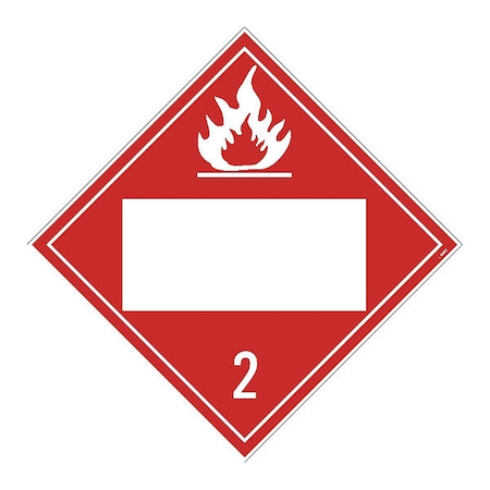Nmc Blank Placard Sign, 2 Gases, Poison, Flammable/Non-Flammable, Pk25 ...