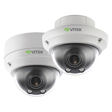 Vitek Camera, Dome, Color, 4 MP, 12V DC/24V AC VTD-VD4MZ39 | Zoro