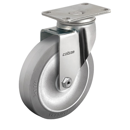 Colson 4" X 1-1/4" Non-Marking Rubber Performa (Flat) Swivel Caster, No ...