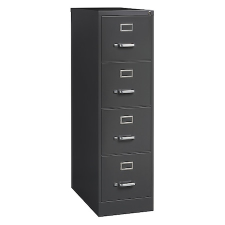 Hirsh 4 Drawer Vertical File Cabinet, Charcoal, Letter 24067 | Zoro