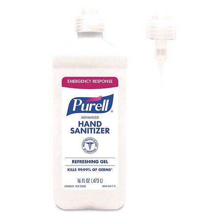 Purell Hand Sanitizer, Size 16 oz., PK12 9636-12-S | Zoro