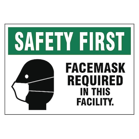 Zoro Select Adhesive Safety Sign, 7 in H, 10 in W, Vinyl, English, S513 ...