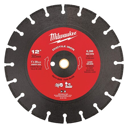 Milwaukee Tool 12 in. Segmented Ductile Iron Cutting Blade 49-93-7335 ...