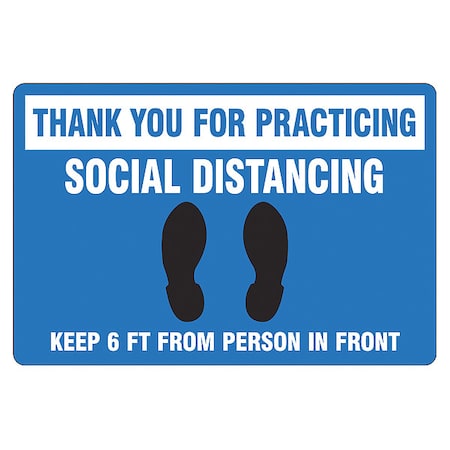 Zoro Select Floor Sign, 12 in H, 18 in W, Vinyl, English, PSR304 PSR304 ...