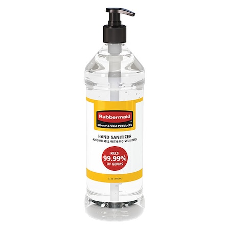 Rubbermaid Commercial Hand Sanitizer, Pump Bottle, Gel, 32 oz. 2133100 ...