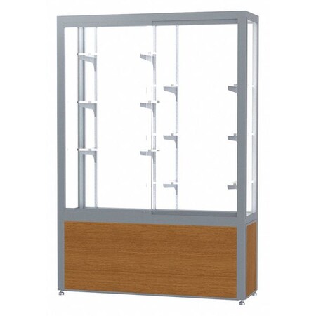 Ghent Display Case 48x66x16, White, Satin 10404WB-SN-K | Zoro