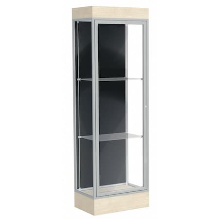 Waddell Display Lighted Floor Display Case 24x76x20, 6" Base, Satin ...