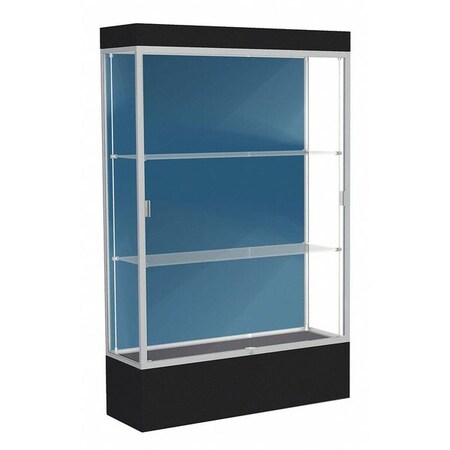 Ghent Lighted Floor Display Case 48x76x20, 12" Base, Satin 94LFBS-SN ...