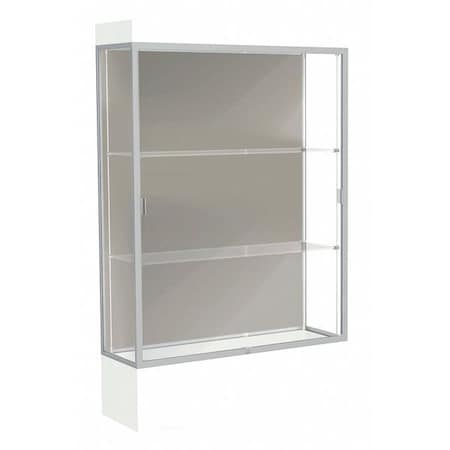 Ghent Lighted Floor Display Case 48x76x20, 12" Base, Satin 94LFHB-SN ...