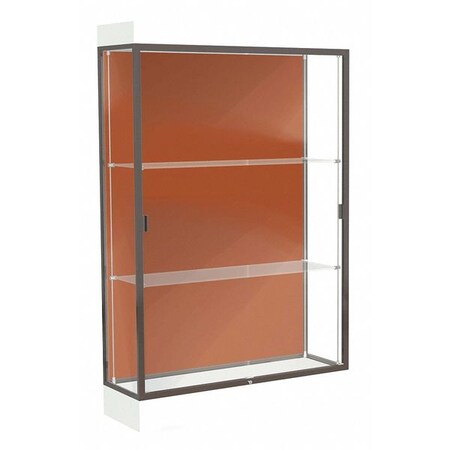 Waddell Display Lighted Floor Display Case 48x76x20, 6" Base, Bronze ...