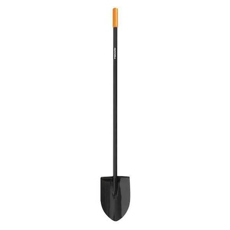 Fiskars Long-Handle Digging Shovel, Cushion Grip, 14 ga. Hardened Steel ...