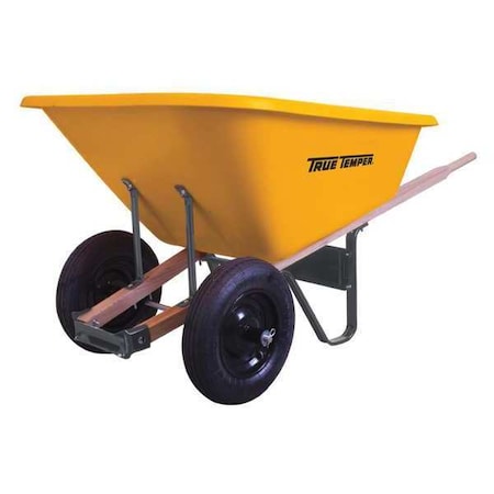 True Temper Poly Wheelbarrow, Dual Wheels, 8cu. ft. RP810 | Zoro