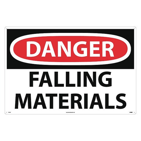 Nmc Danger Falling Materials Sign, D37AF D37AF | Zoro