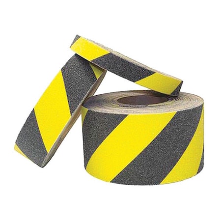 Master Stop Tape, Anti-Slip, Abrsv, 2"X60ft, Yel/Blk, PK6 88217 | Zoro