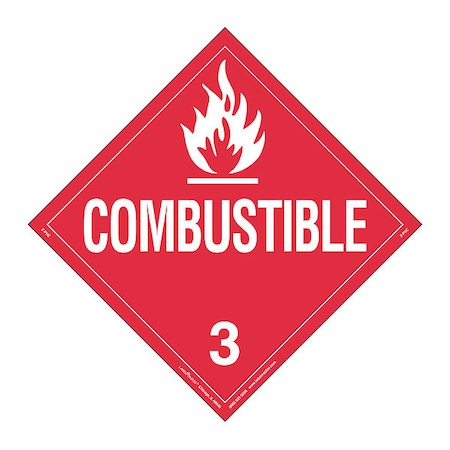 Labelmaster Combustible Liquid Placard, PK25 Z-PVC | Zoro