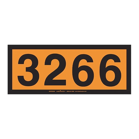 Labelmaster UN3266 Orange Panel, E-Z, PK25 ZOPEZ3266 | Zoro