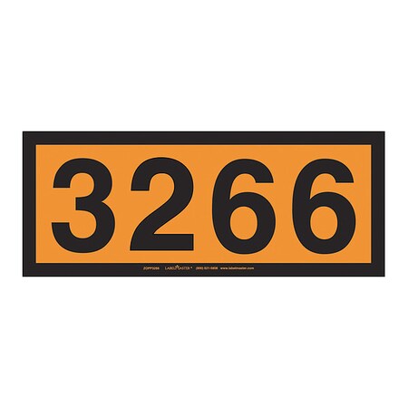 Labelmaster UN3266 Orange Panel, Permanent, PK25 ZOPP3266 | Zoro