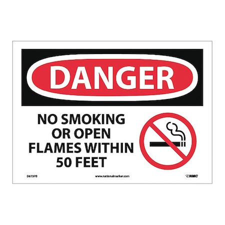 Nmc Danger No Smoking Sign, D673PB D673PB | Zoro