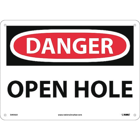 Nmc Danger Open Hole Sign, D459AB D459AB | Zoro