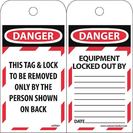 Nmc Tag & Lock To Be Removed Only By The Person Shown On Back Tag ...