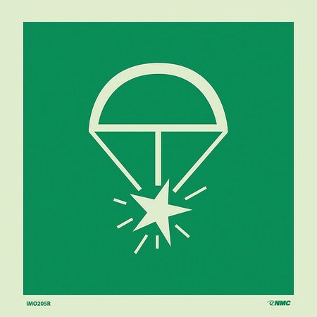 Nmc Imo, Symbol, Rocket Parachute Flare, 6X6, Glow Rigid Laminated ...