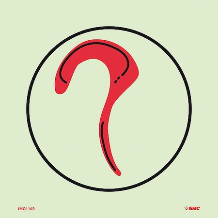 Nmc Imo, Symbol, Smoke Detector, 6X6, Glow Rigid Laminated, IMO110R ...