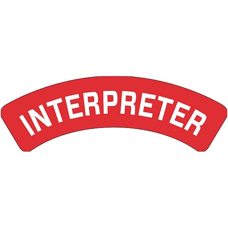 Nmc Interpreter Hard Hat Label, Pk25 HH164 | Zoro