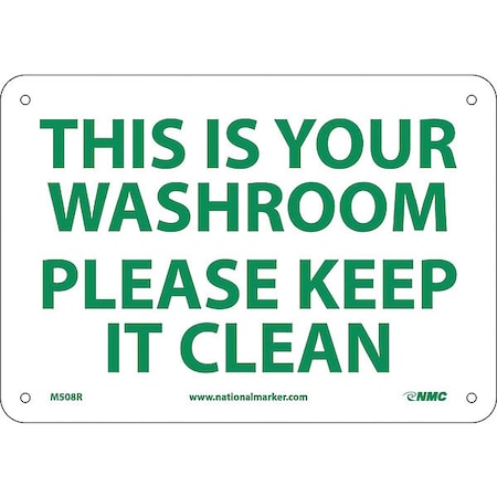 Nmc Keep It Clean Sign, M508R M508R | Zoro