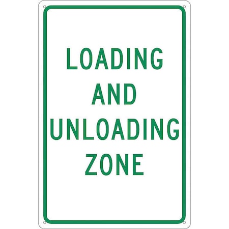 Nmc Loading And Unloading Zone Sign, TM61G TM61G | Zoro