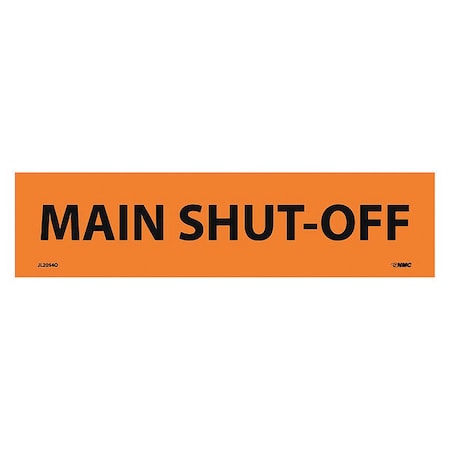 Nmc Main Shut-Off Electrical Marker, Pk25, JL2054O JL2054O | Zoro