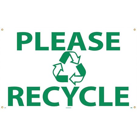 Nmc Please Recycle Banner BT537 | Zoro