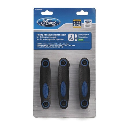 Ford Tools 24 Piece SAE/Metric/Torx? Fold-Up Hex/Torx Key Set ...