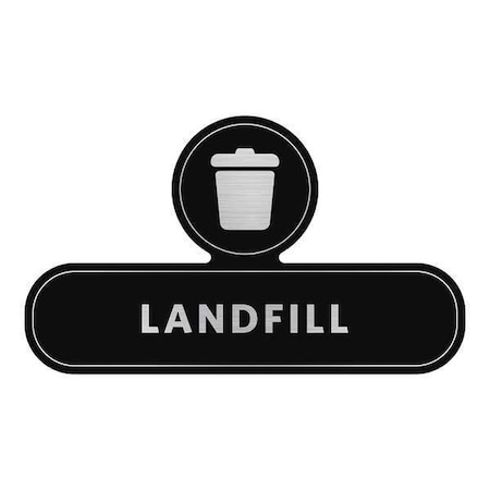 Rubbermaid Commercial Sortation Decals, Landfill, 1.75", Black 1820990 ...
