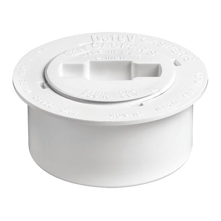 Oatey PVC Recessed Cleanout Plug, 4" 43767 | Zoro