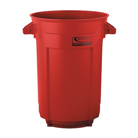 Suncast Commercial 44 gal. Round Plastic Utility Trash Can, 44 gal ...