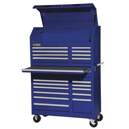 International Tool Box Toolbox, 20 Drawer, Blue, 42" W x 18-3/4" D x 61 ...