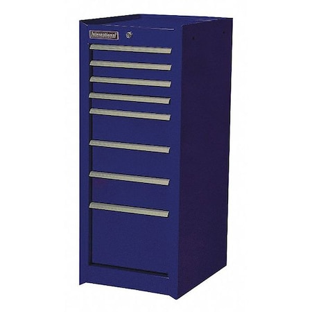 International Tool Box Side Chest, 8 Drawer, Blue BR848BLUE | Zoro