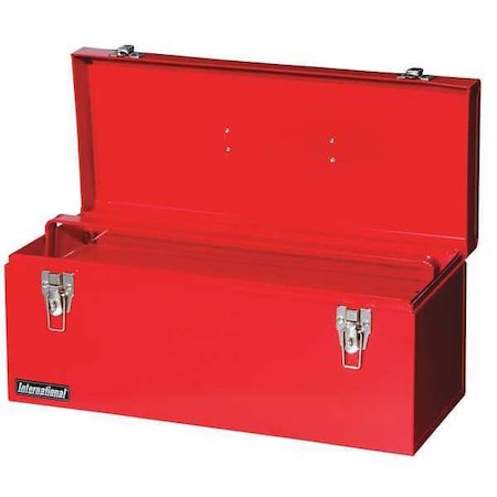 International Tool Box Handbox, 21", Red, Steel, Red, 21" W x 8-3/4" D ...
