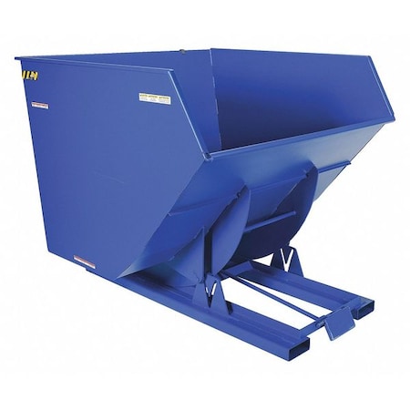 Vestil Heavy Duty Self-Dump Hopper 4 Cubic Yard 6000 lb Blue D-400-HD ...