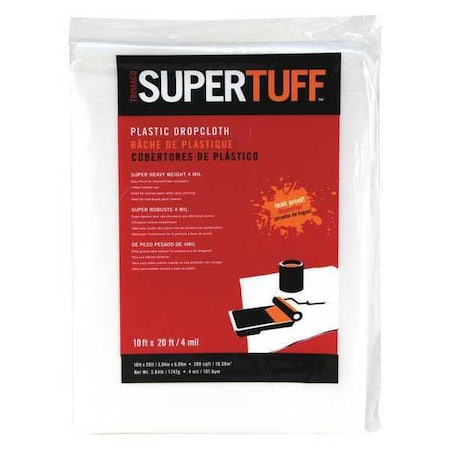 Trimaco Plastic Drop, 4 mil, 10x20, PK12 03504 | Zoro